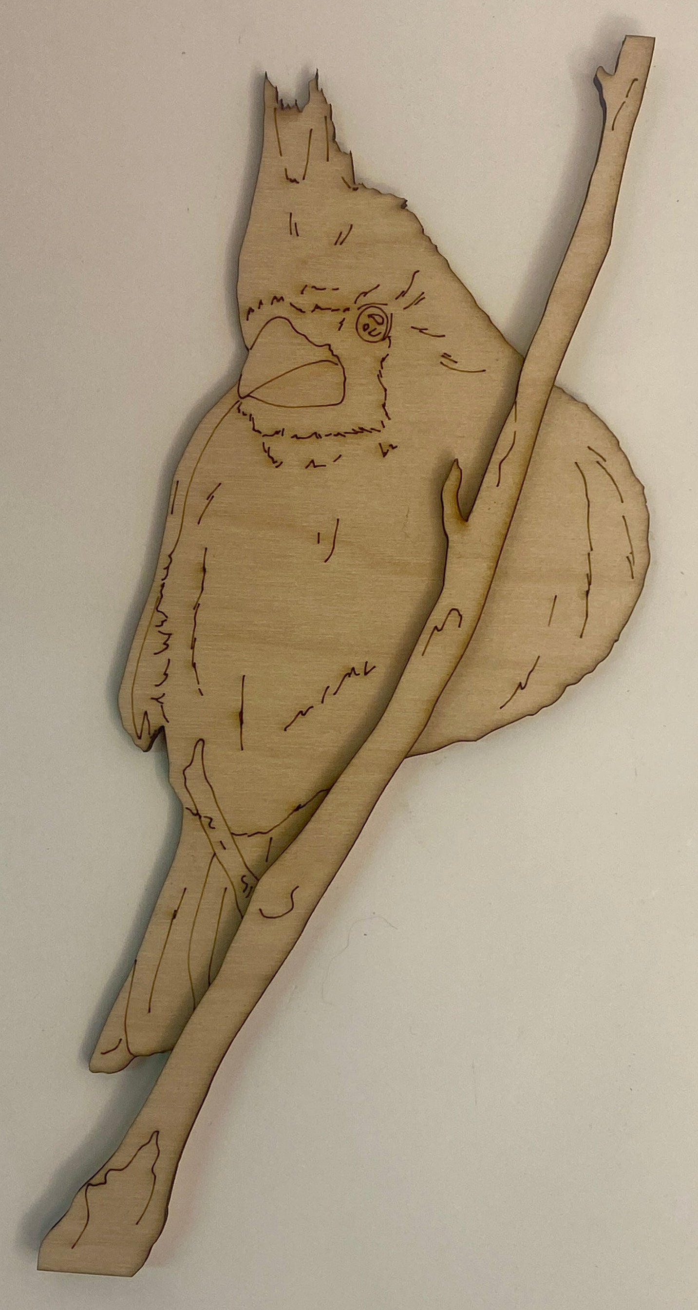 Mrs. Cardinal – Engraved Art Panel and Wood Cutout – ShellyParkerART